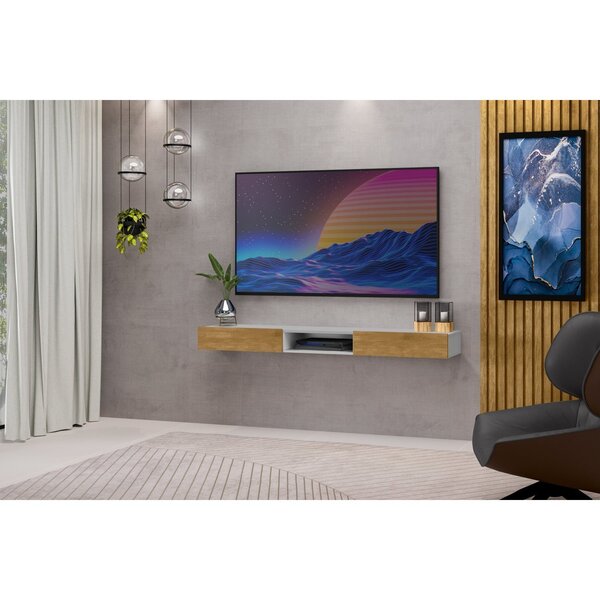 Rack Suspenso Para Sala De Estar 150cm Denver Cinza/nature | Leroy Merlin