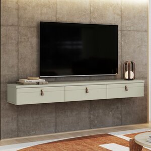 Rack Suspenso Para Tv Até 65 Polegadas 180cm Line Off White/bege Off ...