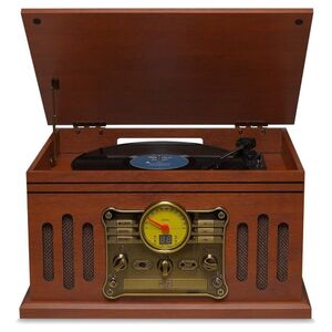 Radio Toca Discos Vinil Vintage Retro Bluetooth Fita Cassete Vitrola Cd ...