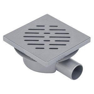 Conjunto Ralo Com Fecho E Porta Grelha 10x10cm Cinza | Leroy Merlin