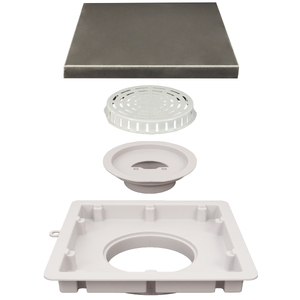 Ralo Simples Premium Quadrado 10cm Inox Estrela | Leroy Merlin