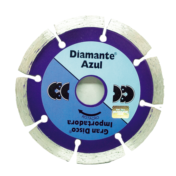 Disco para Concreto 4.1/2" 105mm 1 unidade Segmentado Diamante Azul ...