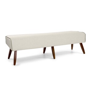 Recamier Banco Puff Roma Veludo Bege Medio 15 | Leroy Merlin