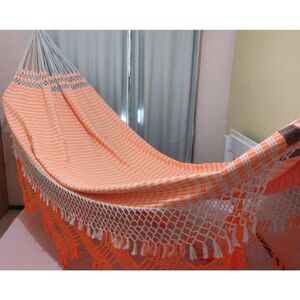 Rede Descanso Gigante Maria Bonita Luxo Laranja Neon Branco | Leroy Merlin