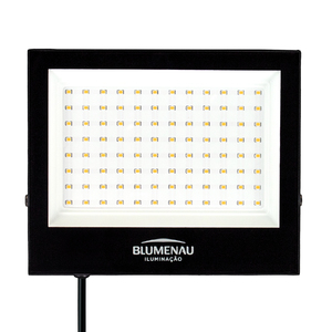 Refletor LED Luz Branca 100W 7800 Lúmens Bivolt Blumenau Iluminação ...