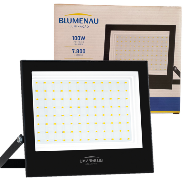 Refletor Holofote Led Slim 100w Branco Neutro 4100k Ip66 | Leroy Merlin