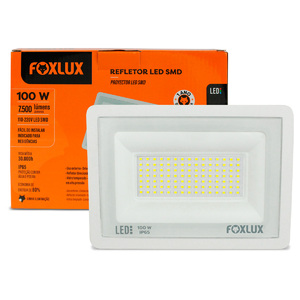 Refletor Led Foxlux 100w 6500k Bivolt Branco | Leroy Merlin