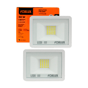 Refletor Led Foxlux 30w Bivolt 6500k Branco Kit 2 Un | Leroy Merlin