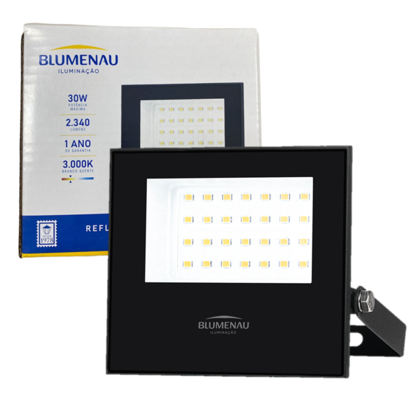 Refletor Led Slim 30w Branco Quente 3000k Ip66 Luz Amarela | Leroy Merlin