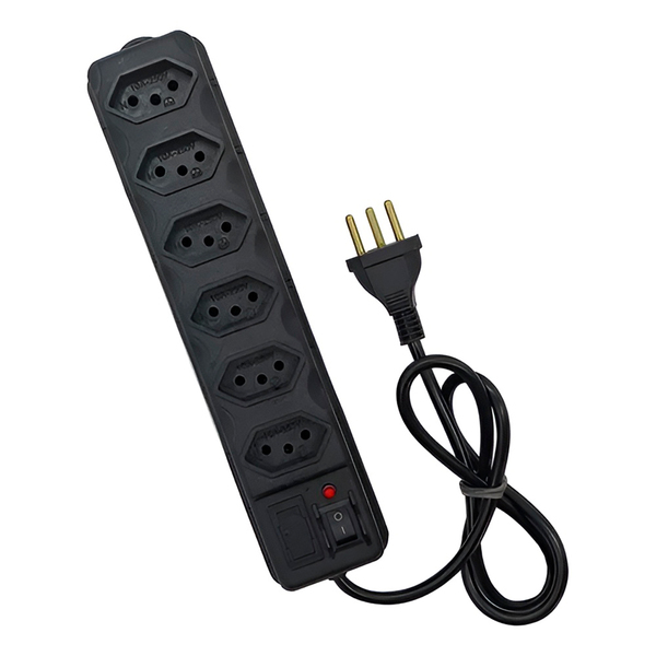 Régua De Tomadas Filtro De Linhas 6 Tomadas 1m Bivolt | Leroy Merlin