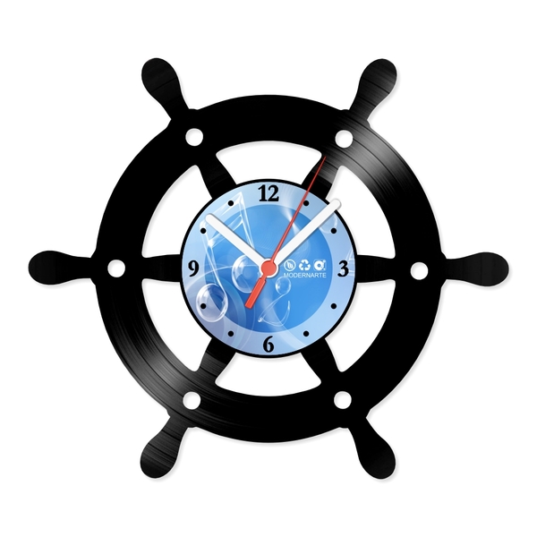 Relógio De Parede Em Disco De Vinil Decoração Diversos Timão De Navio ...