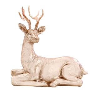 Rena Deitada Decorativa Na Cor Dourada 18x20x12cm 1104656 | Leroy Merlin