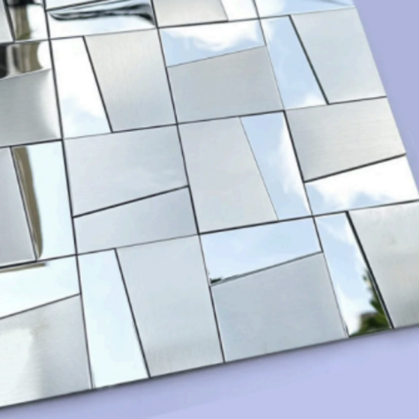 Revestimento Inox Silver 30x30 Autocolante 3mm · Alumínio | Leroy Merlin