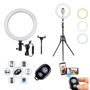 Ring Light 12 Polegadas E Tripé De 1,5m Incluso + Disparador De Fotos Portátil Bluetooth Branco ...