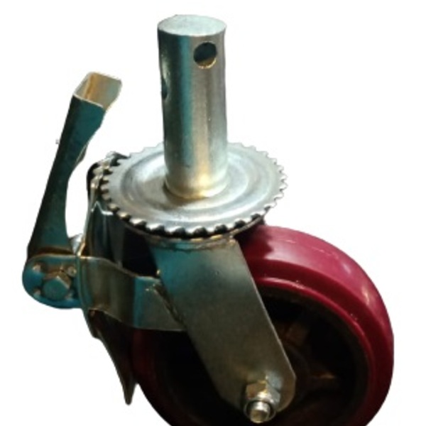 Roda Para Andaime 6 Pu Com Bucha E Trava Para Andaime Kit Com 2 Un ...