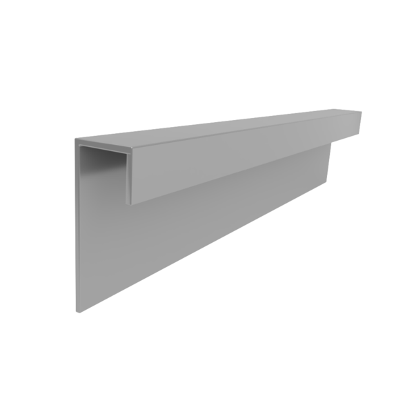 Rodapé , Mod "j", Alumínio Epoxi Cinza Fosco, 10 X 13 X 35 X 3000 Mm ...