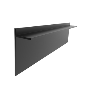Rodapé , Mod "l", Alumínio Epóxi Preto Fosco , 18 X 40 X 3000 Mm ...