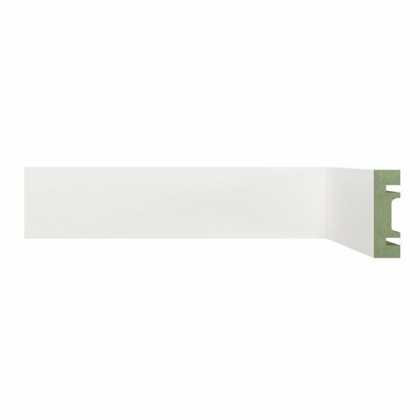 Rodapé De Mdf 5cm X 15mm X 2,40m Liso Moldufama 501 Branco Liso | Leroy ...