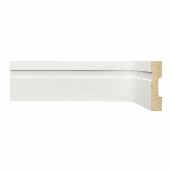 Rodapé De Mdf 7cm X 15mm X 2,40m Com Friso Moldufama 702 Branco Frisado ...