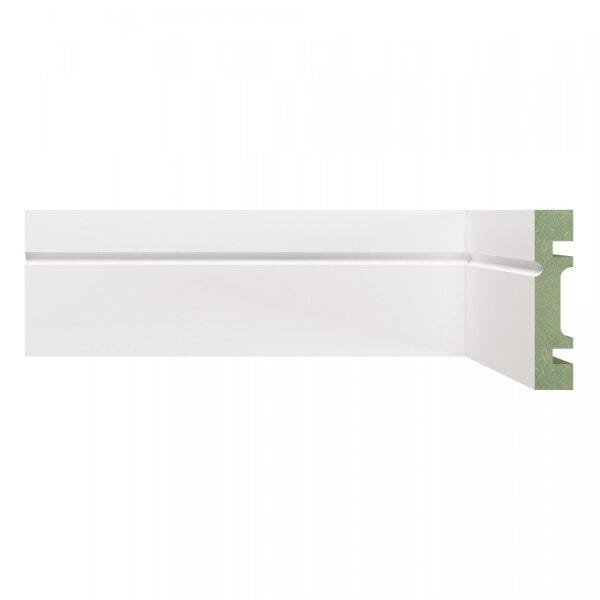 Rodapé De Mdf Frisado De 7cm X 2,40m Rende 2,4 Metros Moldufama 702 ...