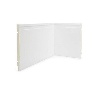 Rodapé De Poliestireno 240cm X 15mm X 2,40m Frisado Nfr Rodapés Branco ...