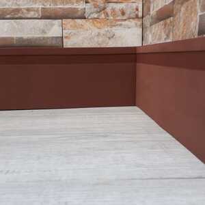 Rodapé Eva Adesivo E Flexível *maresia 10cm X 1cm 20 Metros* Marrom ...