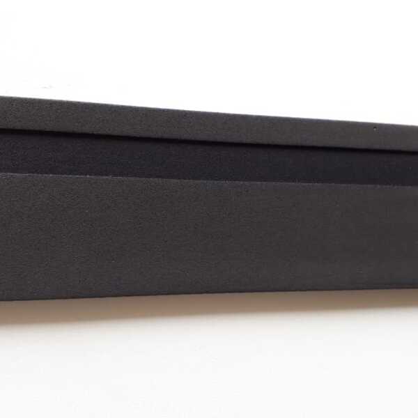 Rodapé Eva Adesivo E Flexível *maresia 7cm X 1cm 15 Metros* Preto ...