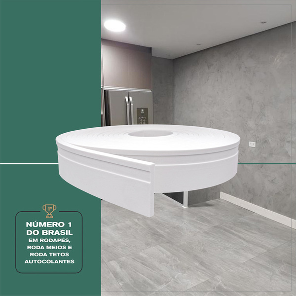 Rodapé Eva Autocolante Flexível 7cm - 38 Metros Ref Rp16 | Leroy Merlin