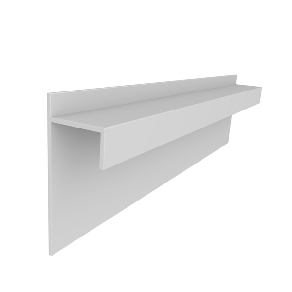 Rodapé Invertido, Mod "j", Alumínio Epóxi Branco Fosco, 10 X 18 X 40 X ...