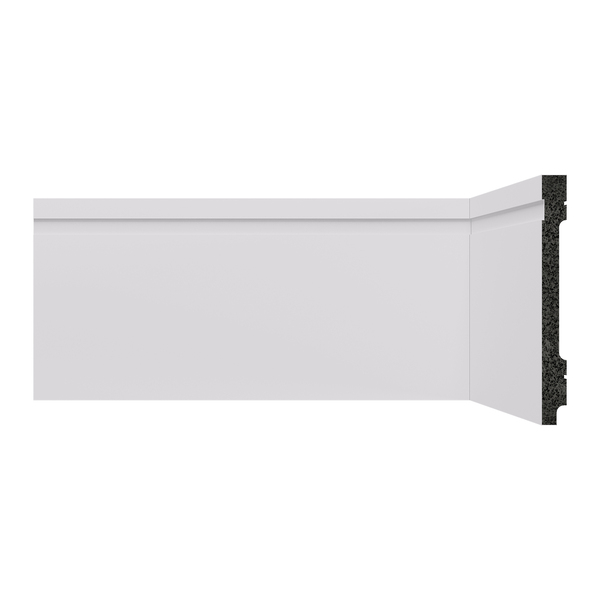 Rodapé Poliestireno 3692 Frisado Branco 220x10cm Bellitas | Leroy Merlin