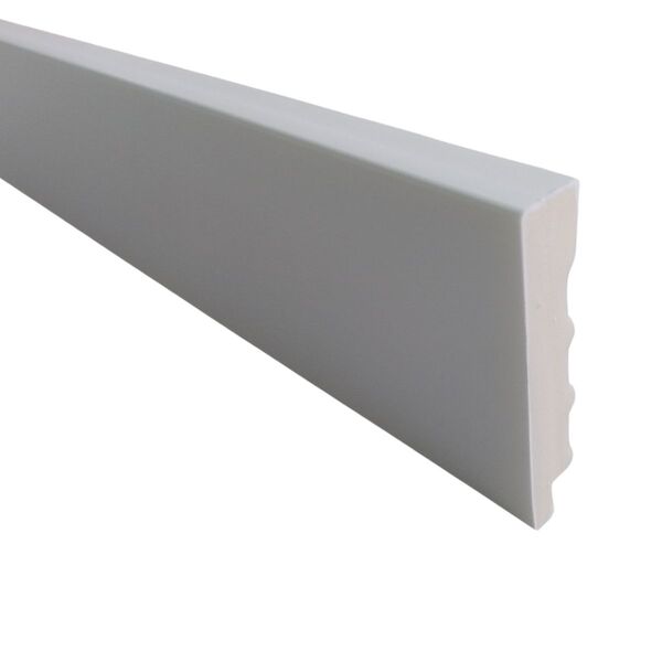 Rodape Poliestireno 7cm Branco Liso - 2,4 Metros | Leroy Merlin