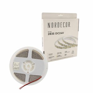 Rolo Fita Led 10m 2835 Adesiva 24v 3000k 25w/m 240leds/m Nordecor ...