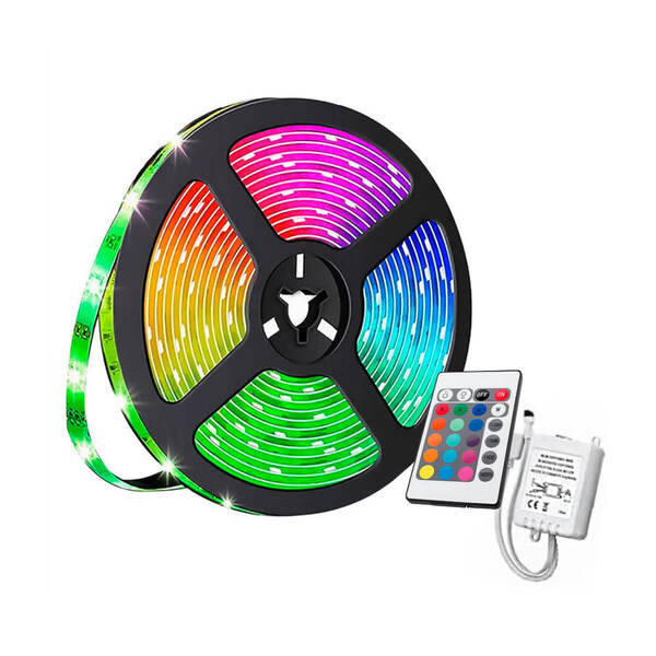 Rolo Fita Led Rgb Colorida 5 Metros 16 Cores + Controle | Leroy Merlin