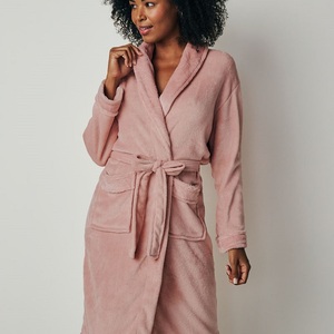 Roupão Fleece Microfibracom Bolso G Rosa Claro Lepper | Leroy Merlin