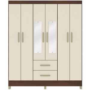Roupeiro Casal 6 Portas Espelho Rp162 Fell | Leroy Merlin