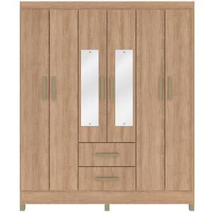 Roupeiro Casal 6 Portas Espelho Rp162 Fell | Leroy Merlin