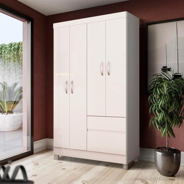 Roupeiro Solteiro Branco/rosa Flex Hara Shop Jm | Leroy Merlin