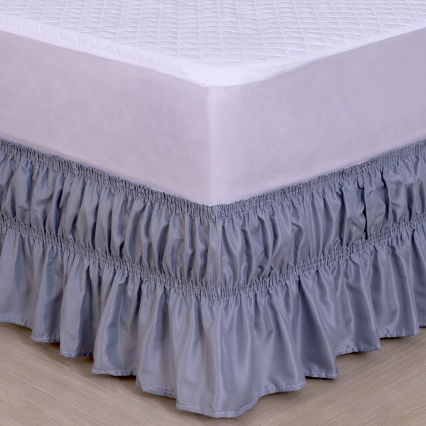 Saia Para Cama Box Colchobox Elasticada Ajustavel Solteiro Casal Cinza | Leroy Merlin