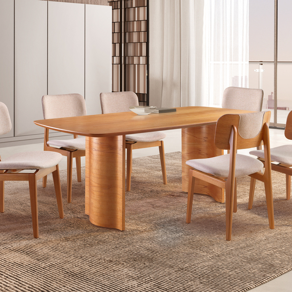 Sala De Jantar Moderna 6 Cadeiras - Skye - Requinte Salas | Leroy Merlin