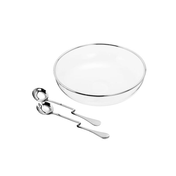 Saladeira Em Prata Com Aro E Par De Talheres Wolff Nice 35cm | Leroy Merlin