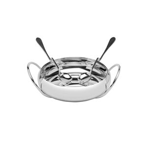 Saladeira Em Prata Com Talheres Wolff Verona 30cm | Leroy Merlin