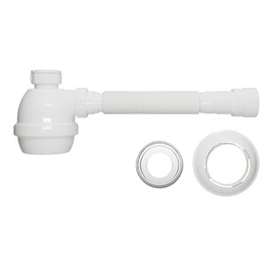 Sifão Copo Sanfonado Tanque E Pia Blukit Branco | Leroy Merlin