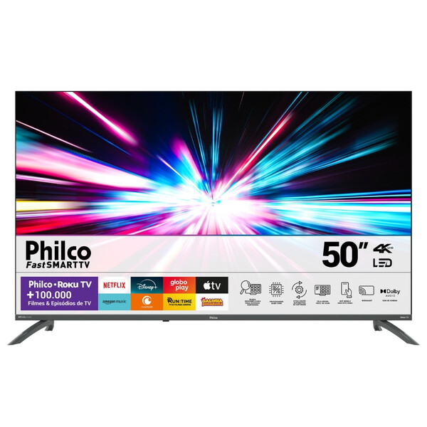 Smart Tv Philco 50 Polegadas Led 4k Roku Tv Ptv50va4regb | Leroy Merlin