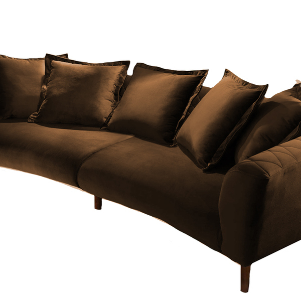 Sofá 2 Lugares Marrom Em Veludo 1,80m Vega | Leroy Merlin