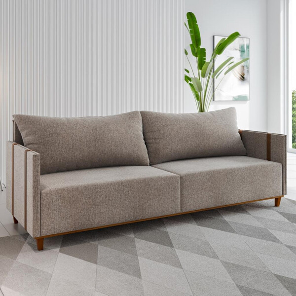 Sofa 3 Lugares 200cm Linho Living Mult Viero