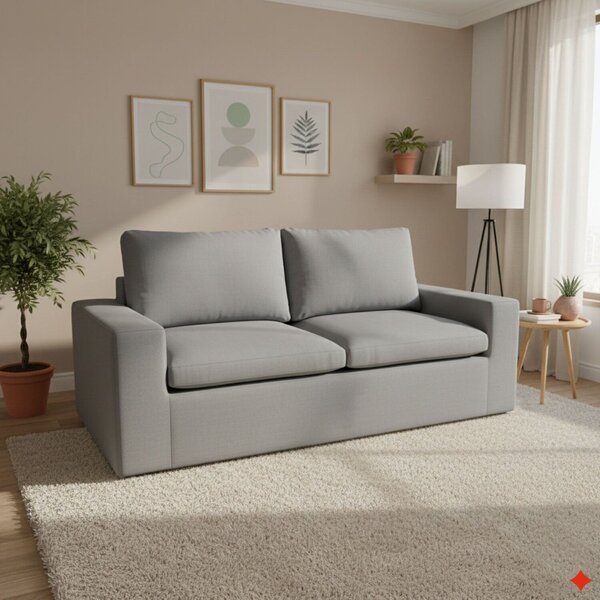 Sofá A Vácuo 2 Lugares 200cm Litus Magic Cinza Cinza | Leroy Merlin