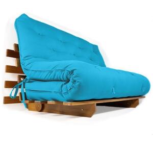 Sofá Cama Casal Azul Tiffany Com Madeira Nobre Natural | Leroy Merlin