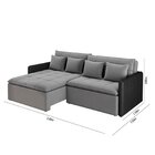 Sofá Cama Com Molas Retrátil 220cm 4 Almofadas Varsóvia Linho Bege ...