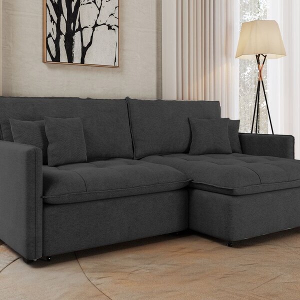 Sofá Cama Para Sala De Estar Luna Estofados Molas Cinza | Leroy Merlin