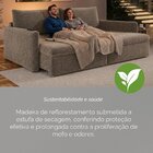 Sofá Cama Retrátil 180cm 02 Lugares Resplendor Boucle Marrom | Leroy Merlin